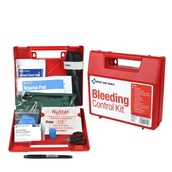 Bleeding Control Wall Station – Emergency Trauma Kit for Public Spaces – Safety Kits Plus