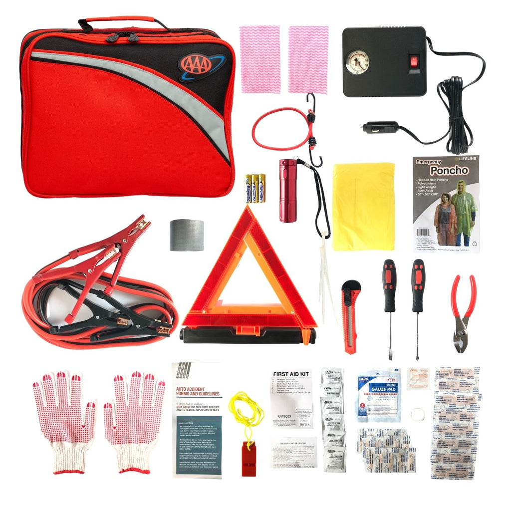 AAA Excursion Roadside Emergency Kit – 76-Piece Car Safety Kit – Safety ...
